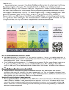 Standards Based Grading – Butterfield Canyon Elementary